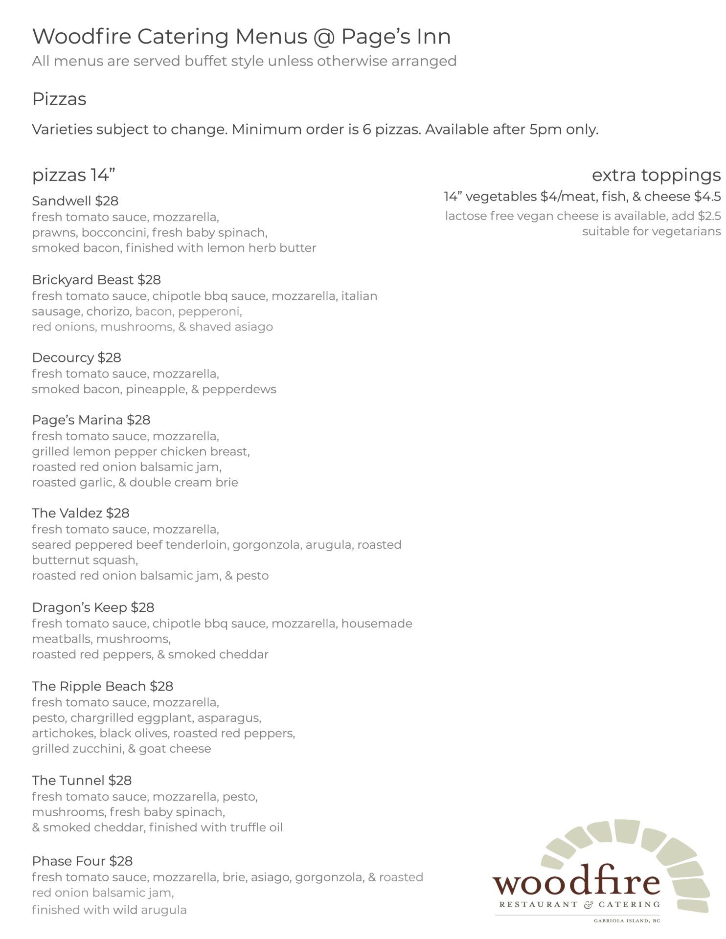 Page's Menus 2023 LUNCH 2