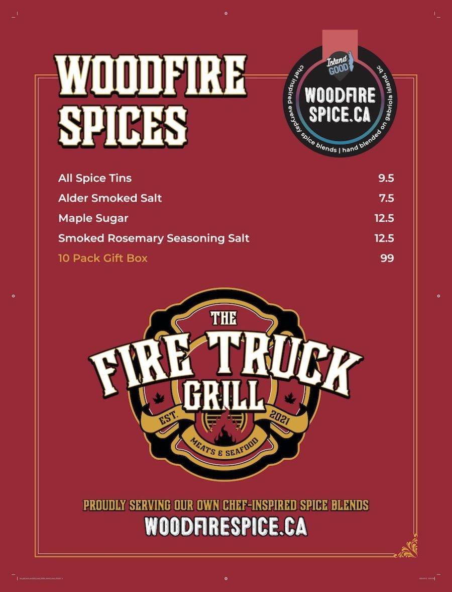 The Fire Truck Grill Menu